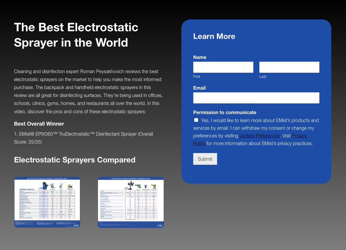 Best Electrostatic Sprayer - EMist